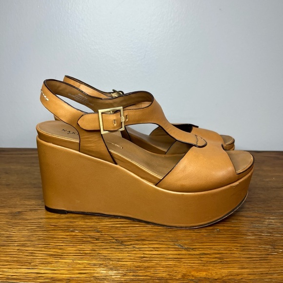 Naked Feet | Shoes | Naked Feet Size 9 Bardii Brown Leather Platform ...